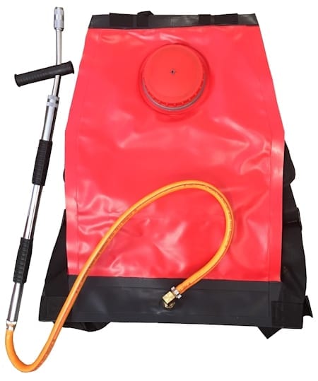 Back Pack Water Sprayer Red Knapsack Collapsible Firefight