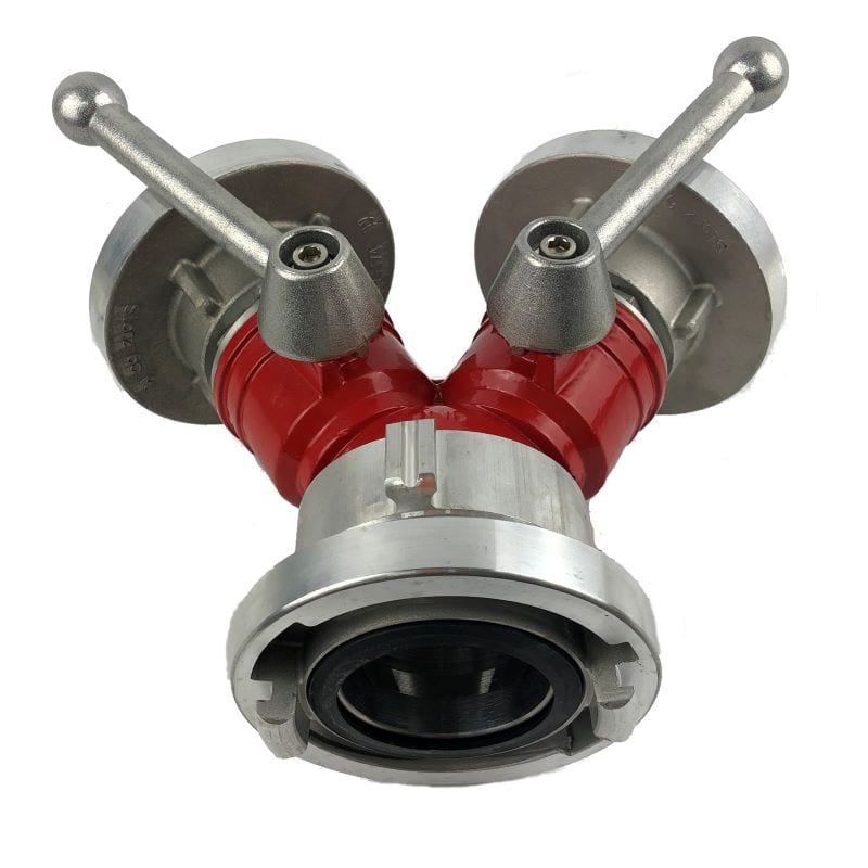 Breeching Dual Control Storz 65mm Inlet x 2 65mm Out Alloy