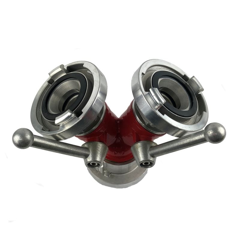 Breeching Dual Control Storz 65mm Inlet x 2 65mm Out Alloy