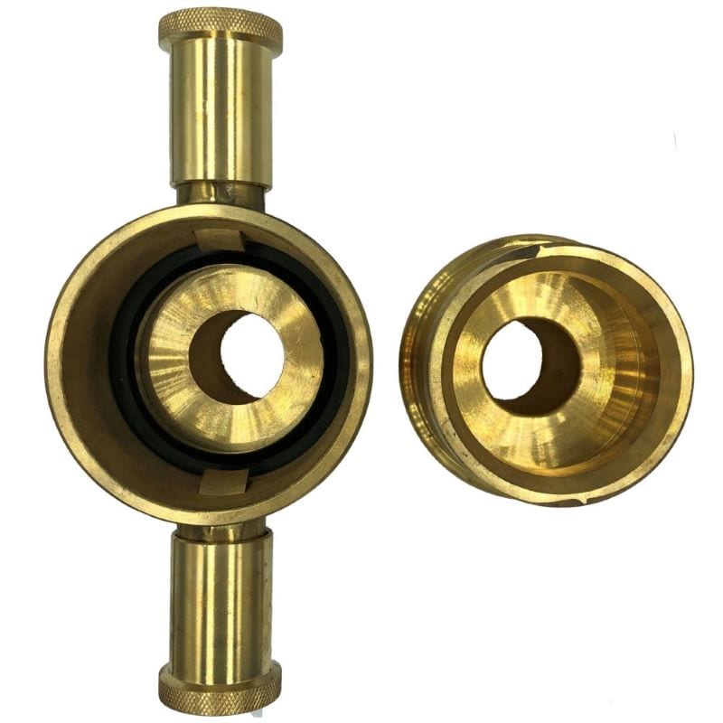 Coupling Set 65mm BI x 38mm Tail Brass : AWFS