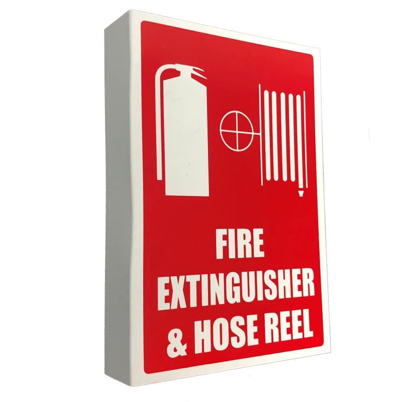 Loc Sign PVC A Fire Ext & Hose Reel 160 W x 230 H : AWFS