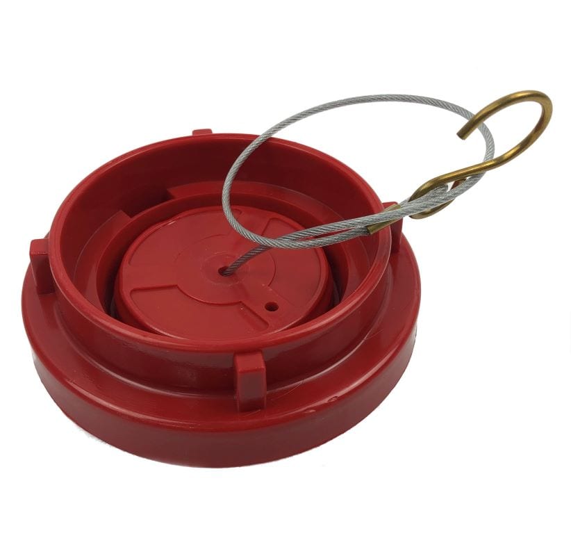 Storz Blanking Cap 100mm PVC Red c/w Chain : AWFS
