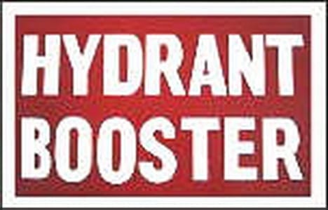 Sign Metal Hydrant Booster 300mm W x 220mm H : AWFS
