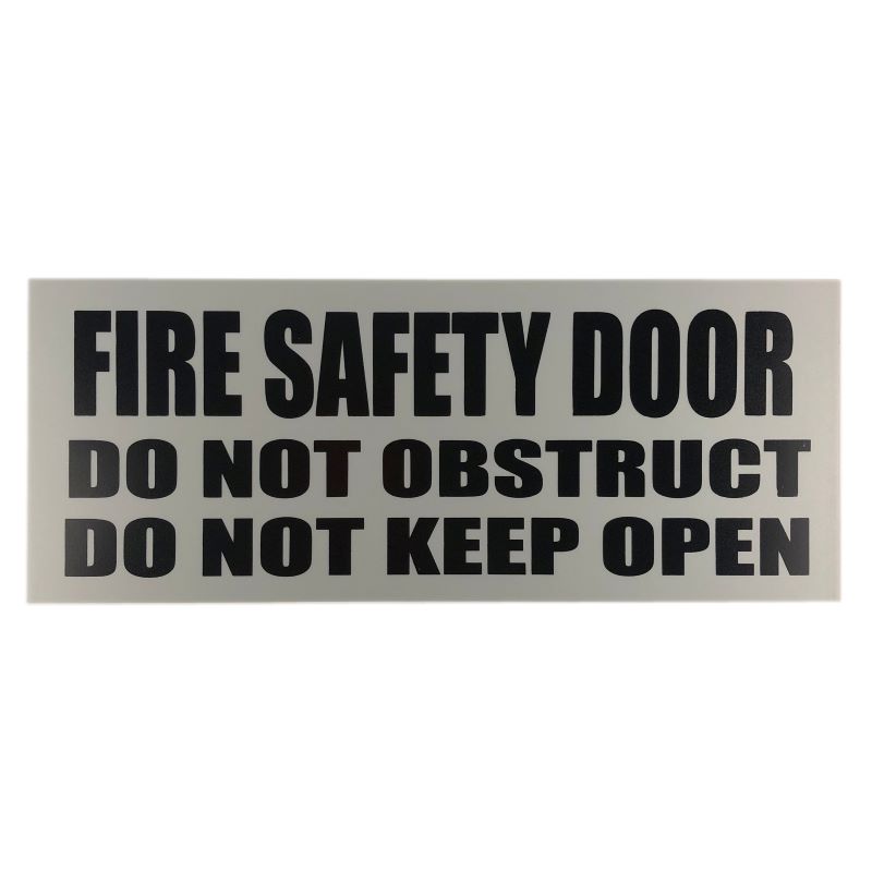 Sign PVC Fire Safety Door Do Not Obst Do Not Keep Open