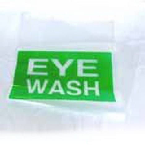 Cover H/D PVC Green/Clear Eye Wash 400mm W x 740mm H : AWFS