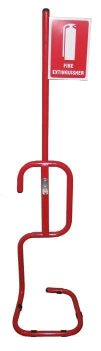Extinguisher Fire Point Stand Single Ext c/w Sign Pole