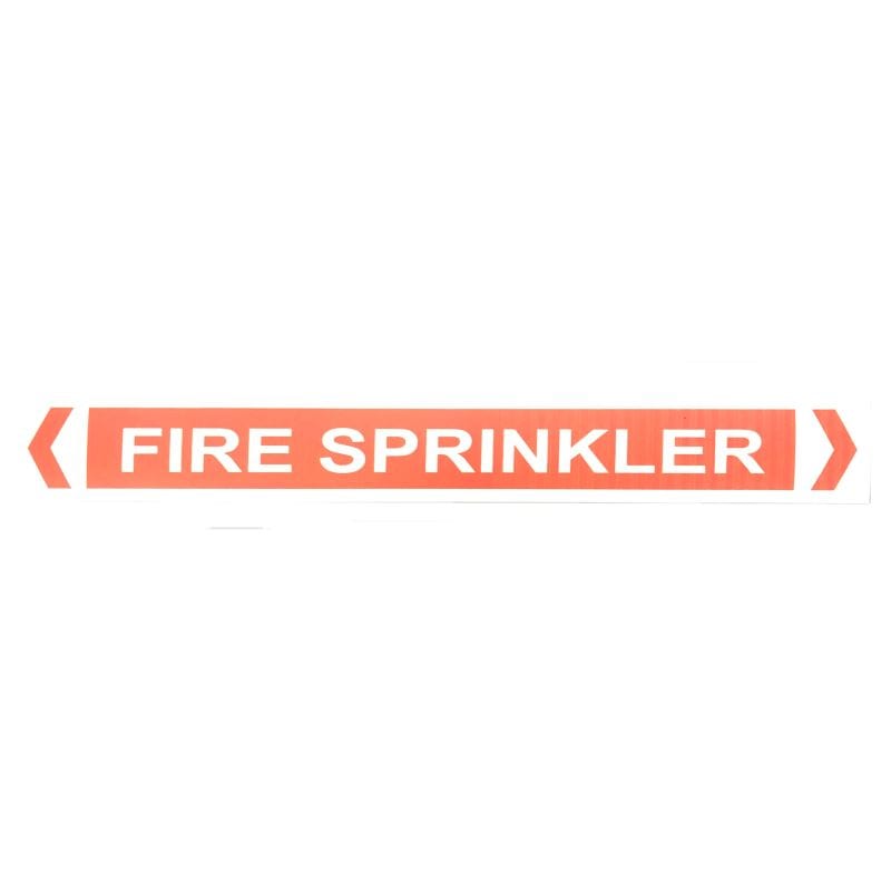 Label Self Adhesive Fire Sprinkler Pipe Marker 260mm W x 32mm H ...
